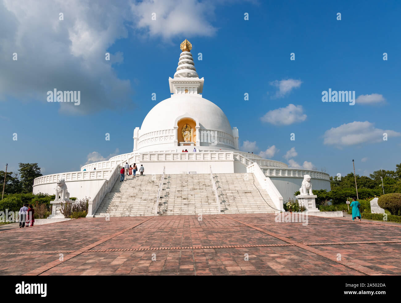 World Peace Stupa in Lumbini, Nepal. World Peace Stock Photo - Alamy
