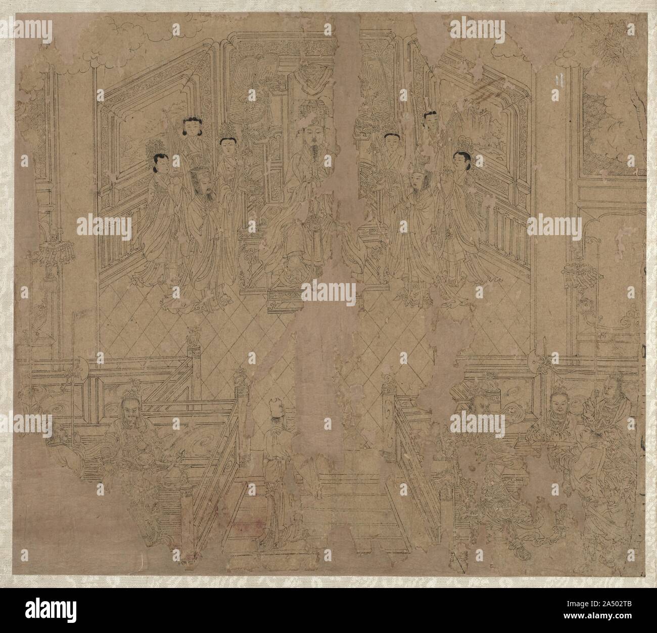 Album of Daoist and Buddhist Themes: Procession of Daoist Deities: Leaf ...