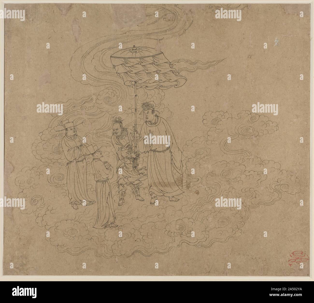 Album of Daoist and Buddhist Themes: Procession of Daoist Deities: Leaf ...