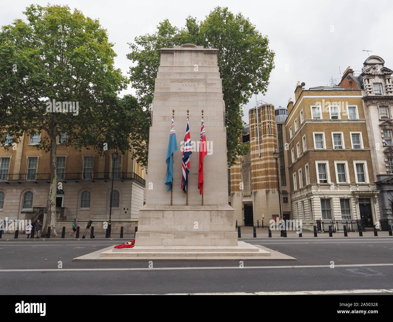 LONDON, UK - CIRCA SEPTEMBER 2019: Cenotaph war memorial to commemorate ...