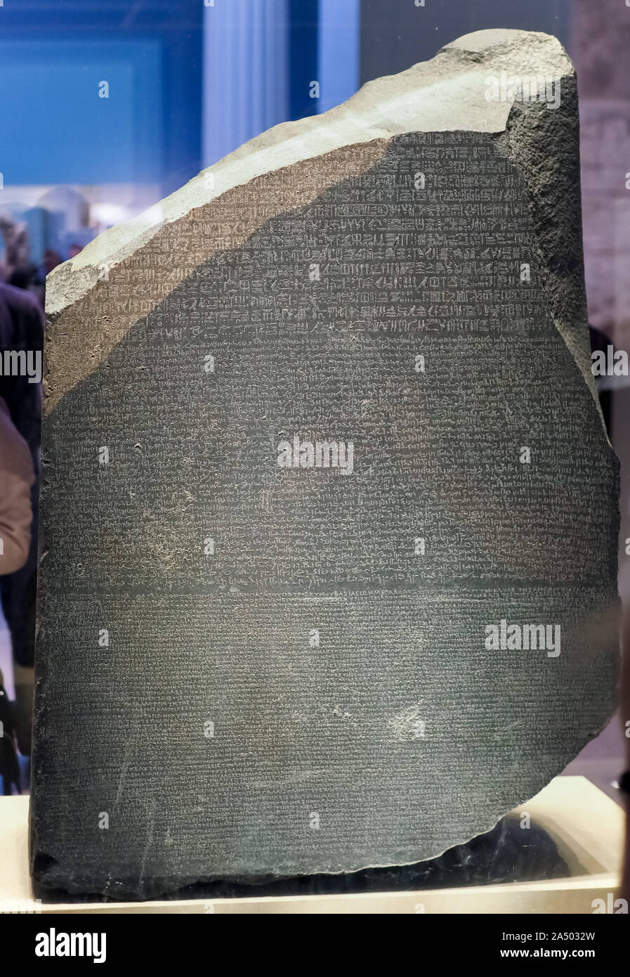 LONDON, UK - CIRCA SEPTEMBER 2019: Rosetta Stone stele at the British ...
