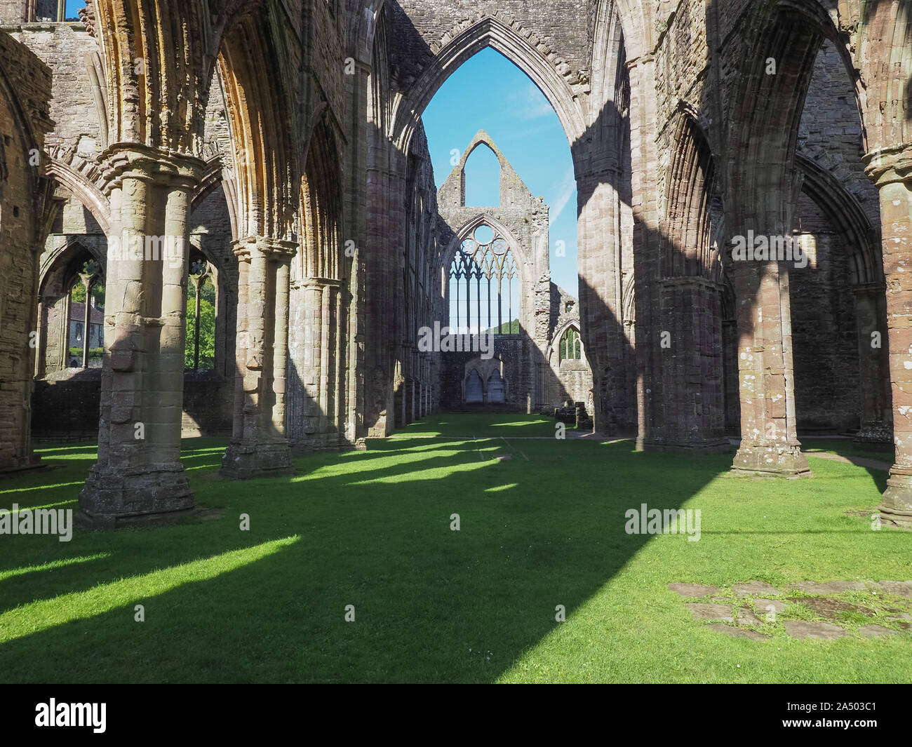 TINTERN, UK - CIRCA SEPTEMBER 2019: Tintern Abbey (Abaty Tyndyrn in ...