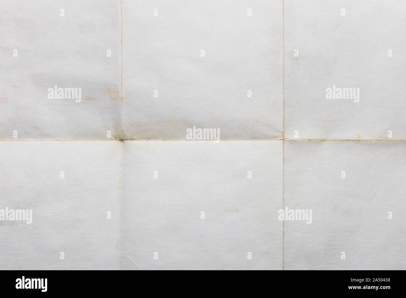 Old sheet of paper folded in six, texture background Stock Photo - Alamy