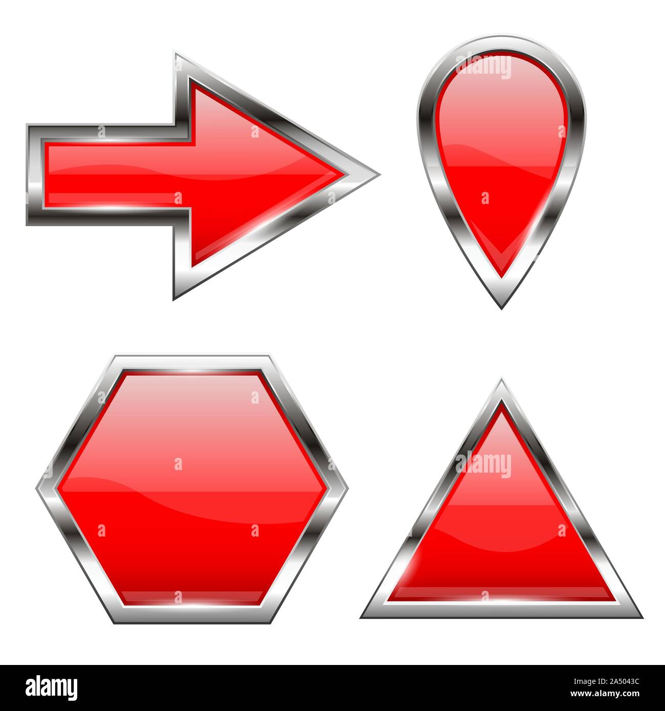 Shiny metal 3d website icon hi-res stock photography and images - Alamy