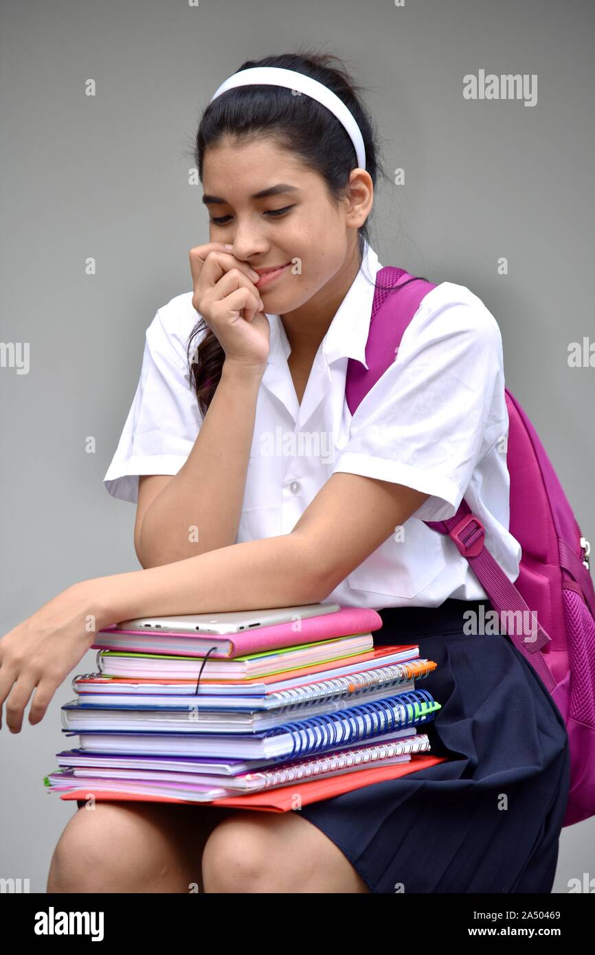Girl Student Decision Making Stock Photo - Alamy