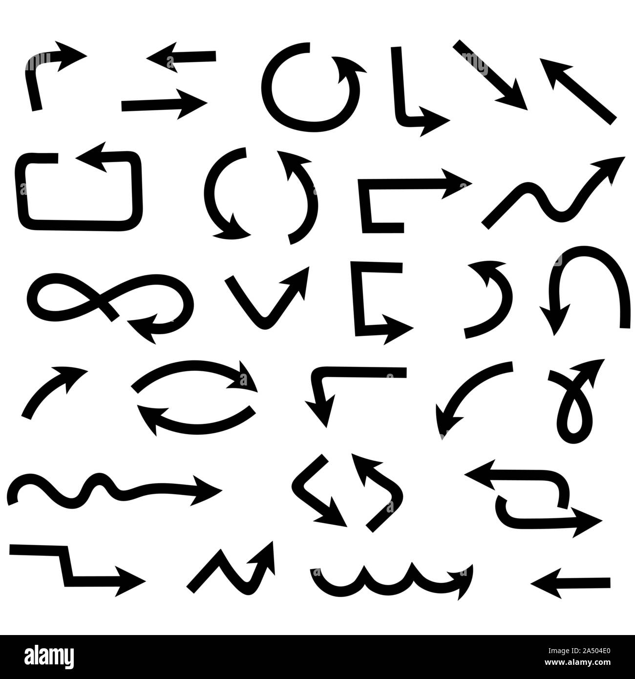 Hand drawn arrows icons Cut Out Stock Images & Pictures - Alamy