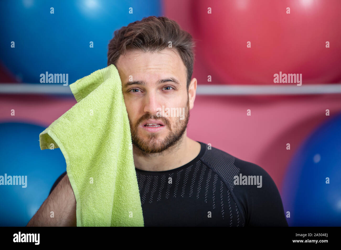 Man wiping his face hi-res stock photography and images - Alamy