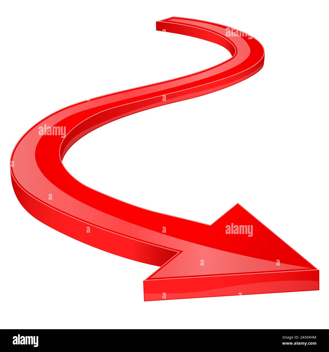Red arrow. Shiny 3d icon Stock Vector Image & Art - Alamy