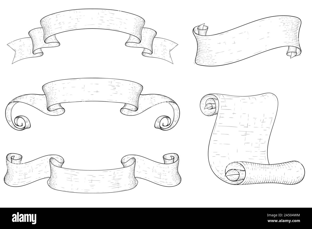 Paper scroll. Hand drawn sketch Stock Vector Image & Art - Alamy