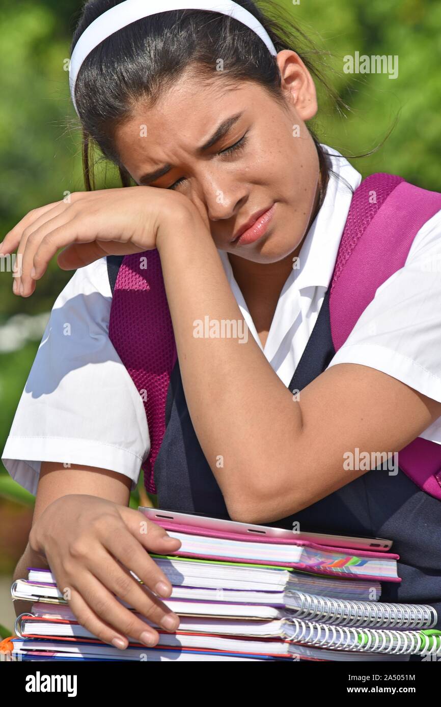 Crying female college student hi-res stock photography and images - Alamy