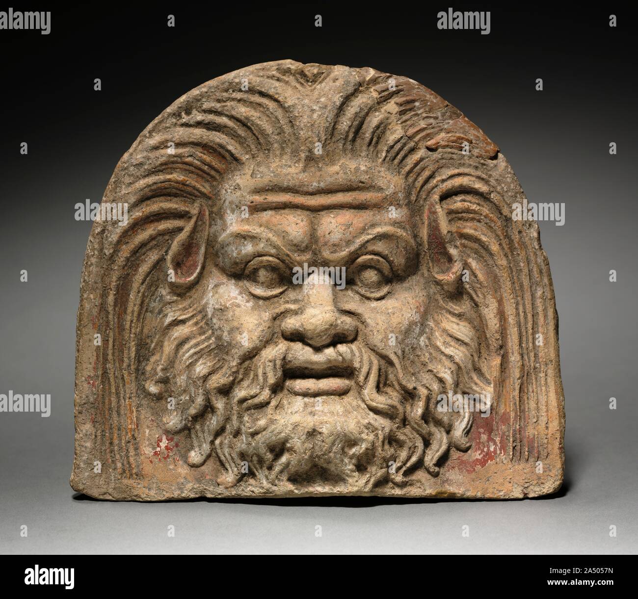 Antefix with Satyr Face, 370-330 BC Stock Photo - Alamy