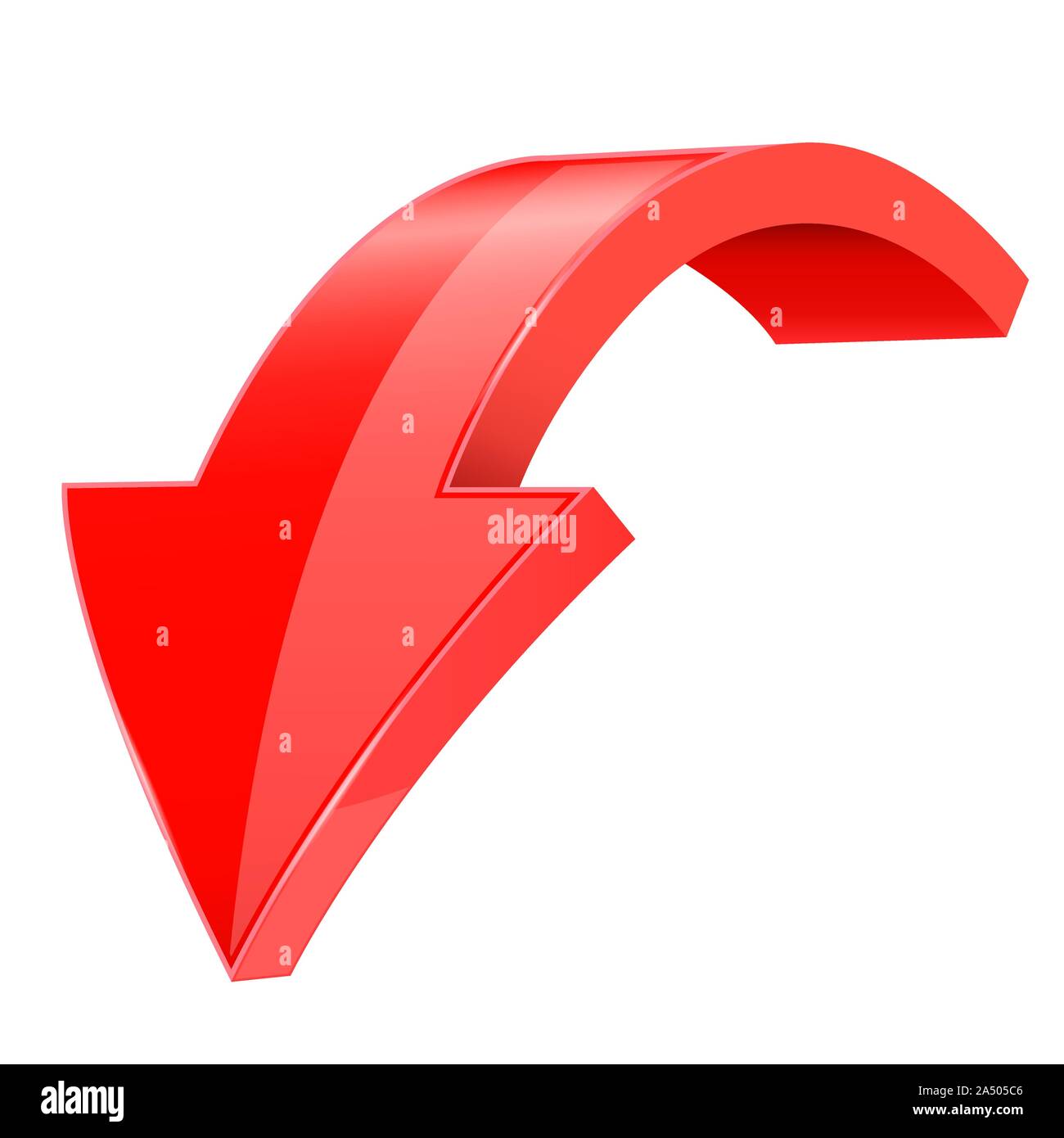 3d Red Down Arrow