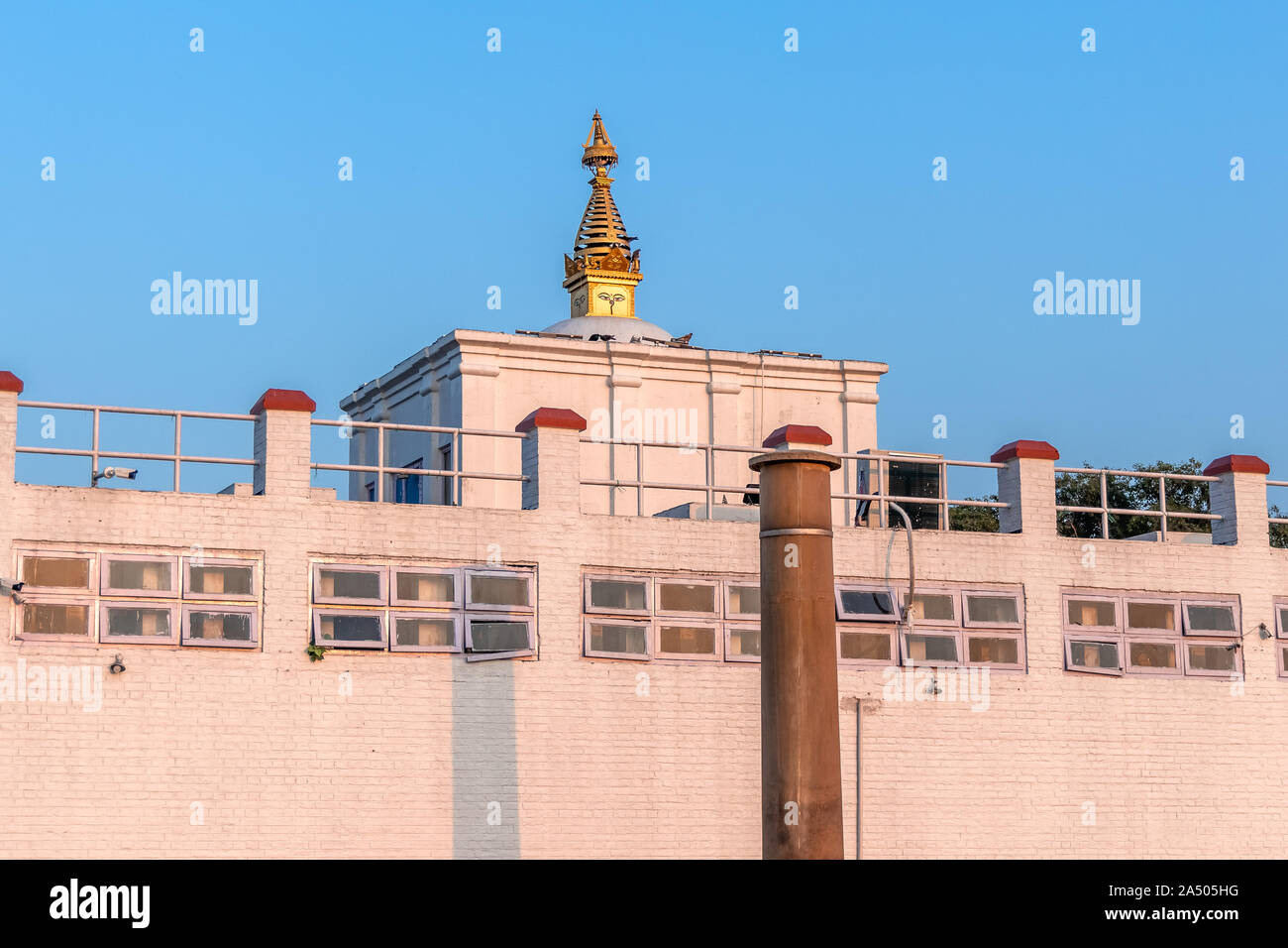 Holy Maya Devi Temple and Ashoka Pillar in Lumbini Stock Photo - Alamy