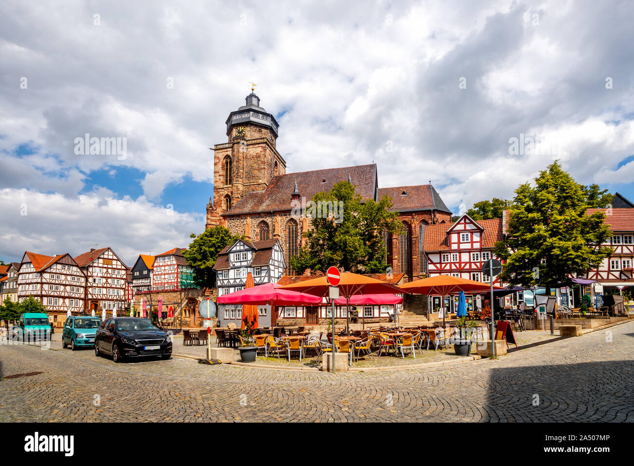 Historical market in Homberg Efze, Hessen, Germany Stock Photo - Alamy
