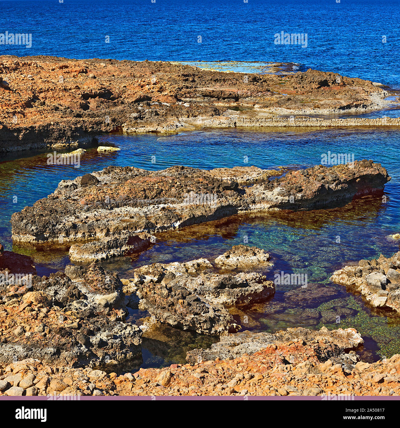 Rock Pools at Los Arenetes in the San Antnio Marine Reserve, Les Rotes ...