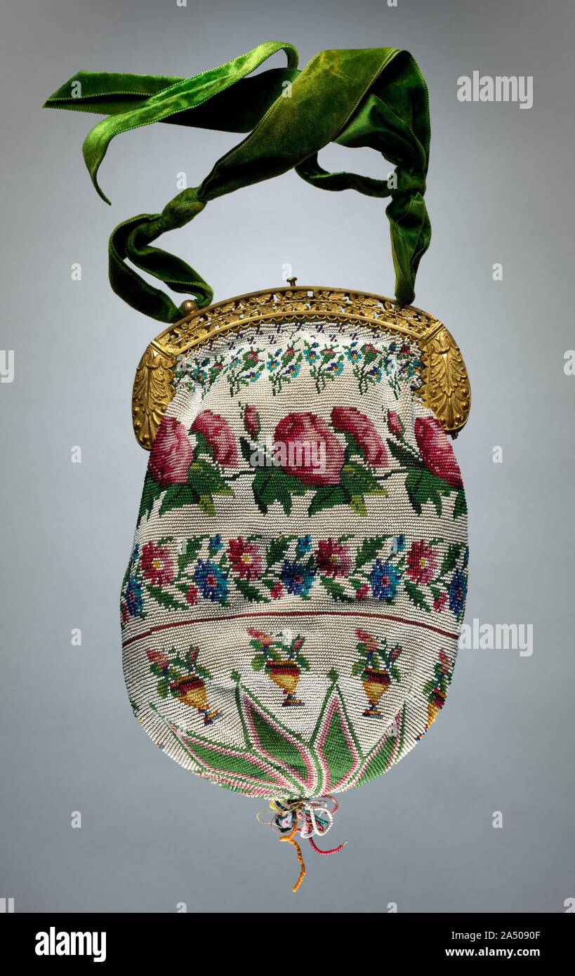 Beaded Bag, 19th century Stock Photo - Alamy