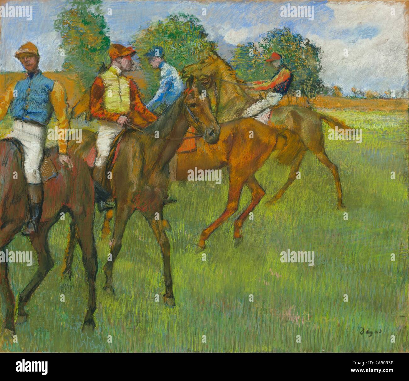 Edgar degas jockeys before the race hi-res stock photography and images ...