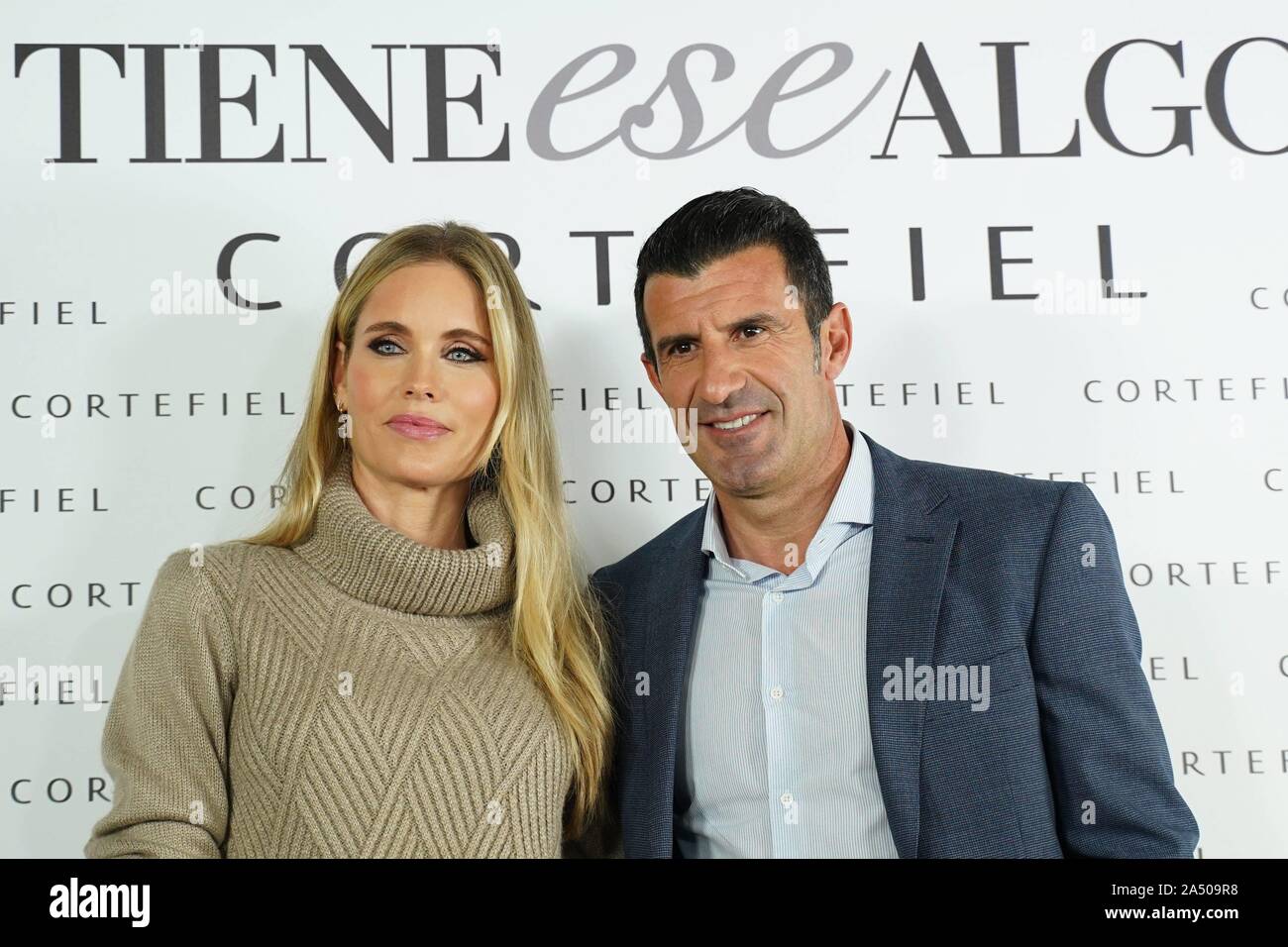 Madrid, Spain. 17th Oct, 2019. Luis Figo and Helen Svedin the new ...