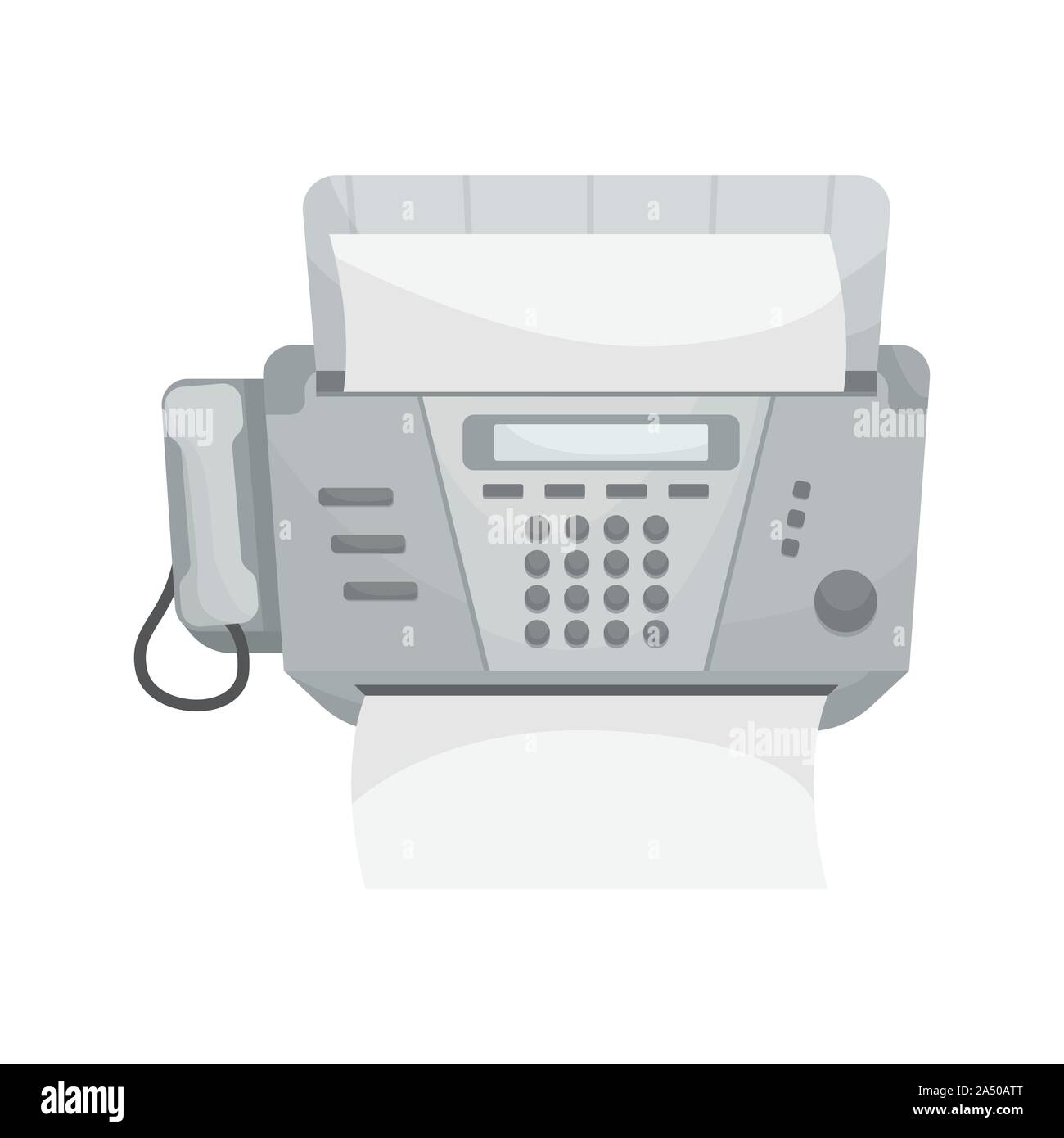Isolated vector Fax. Office devices, printers, phones Stock Vector ...