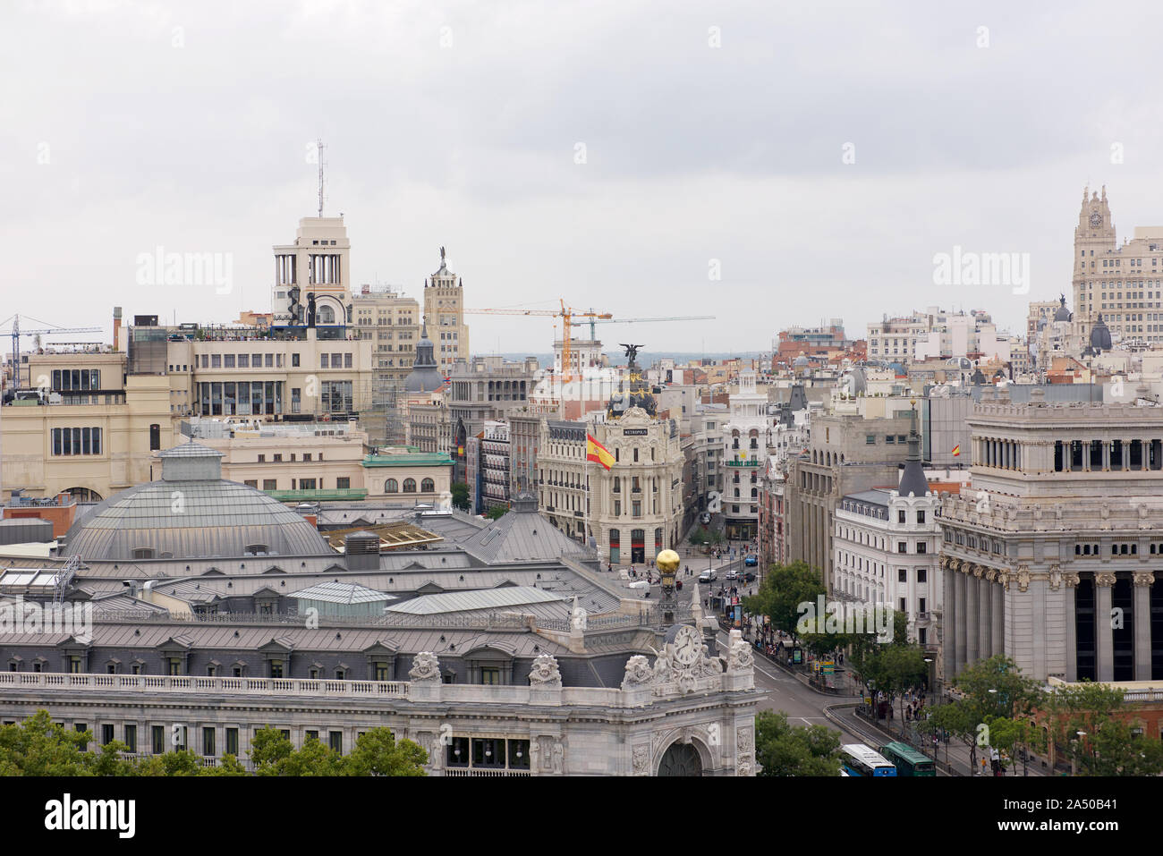 Rooftop view of Madrid in Spain Stock Photo - Alamy