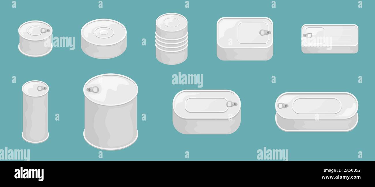 Cartoon aluminum cans set Stock Vector Images - Alamy