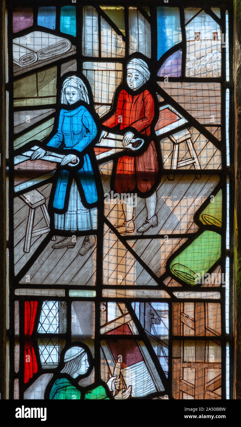 Stained glass window, Holy Cross church, Seend, Wiltshire, England 2002 ...
