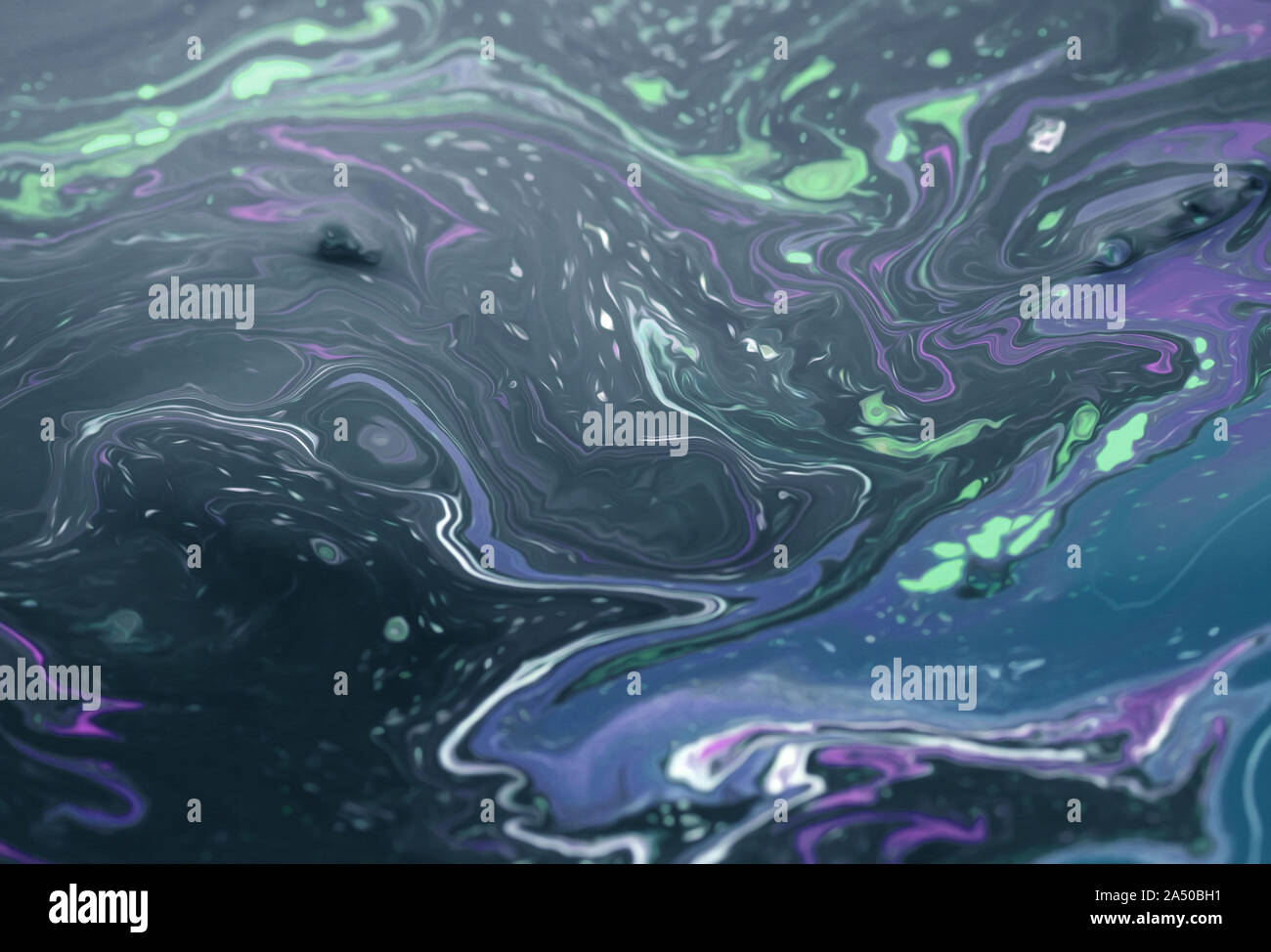 Colorful wet abstract paint leaks and splashes texture on white ...