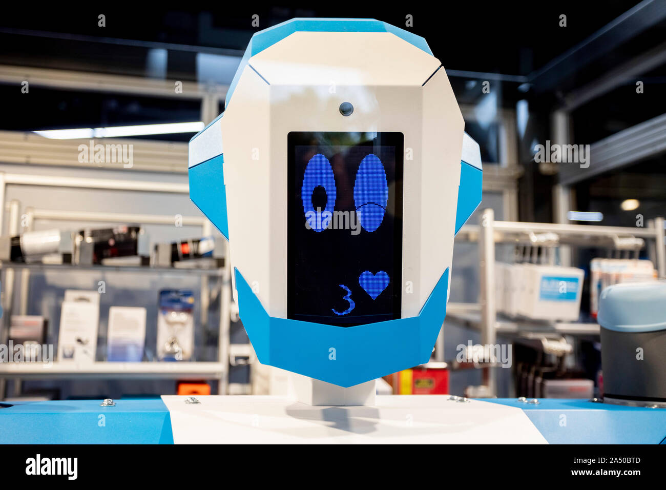Berlin, Germany. 17th Oct, 2019. The "face" of Conrad Electronic's new ...