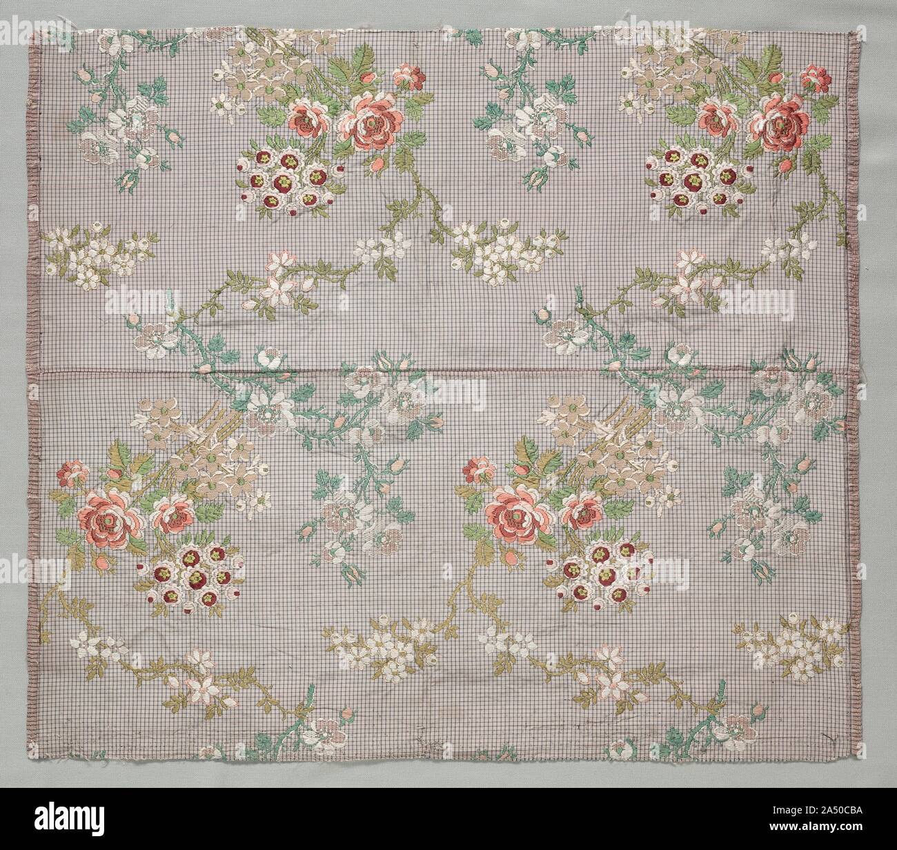 Brocade on Tabby, mid 1700s Stock Photo - Alamy