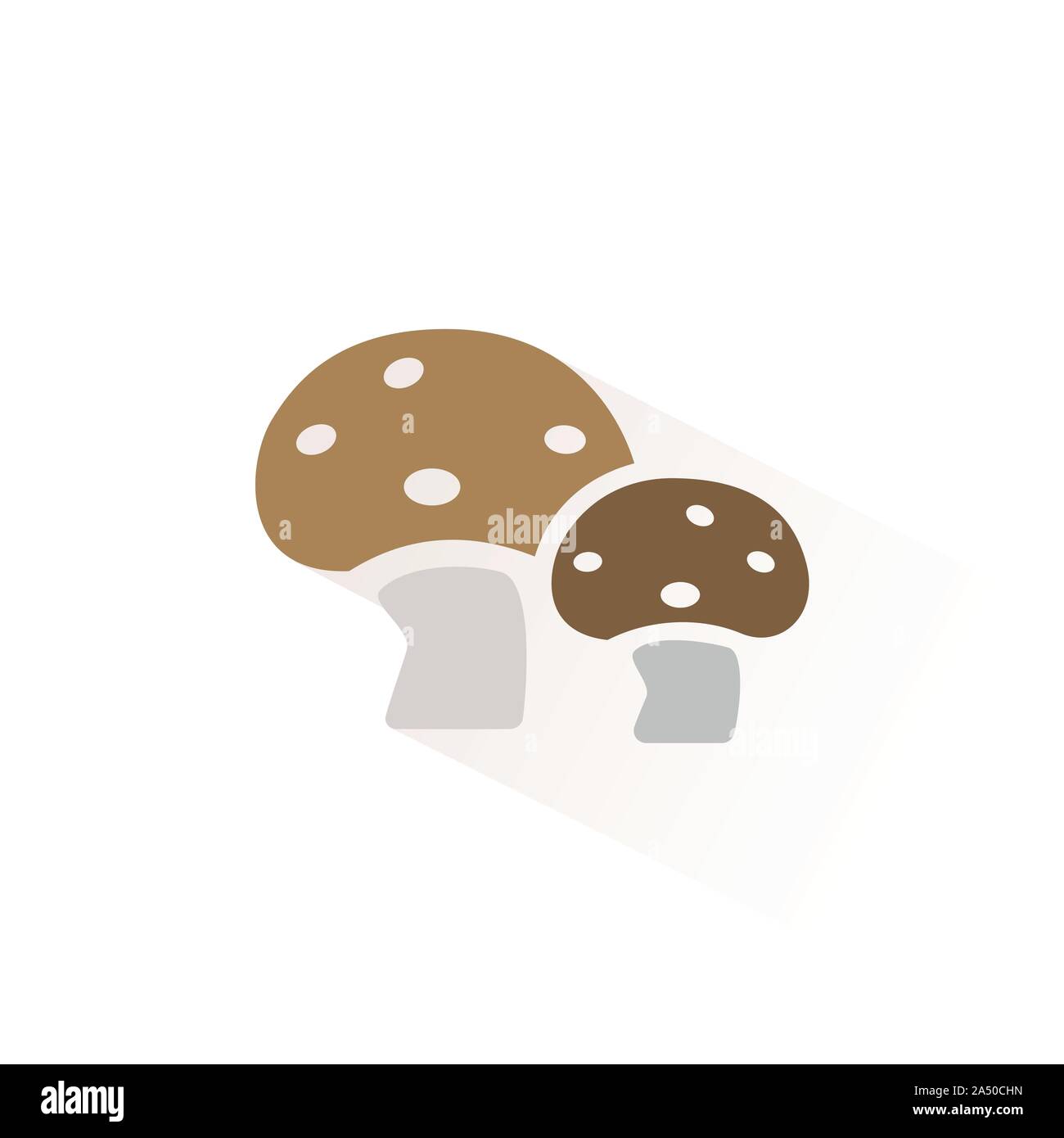 Mushrooms color icon with shadow. Flat vector illustration Stock Vector ...