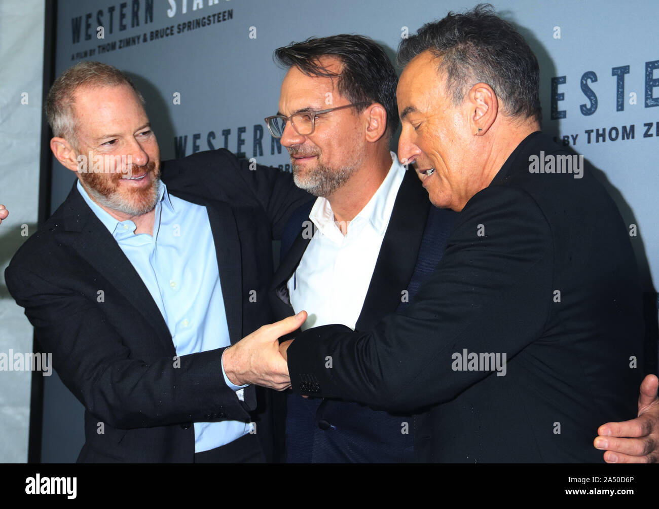 October 16, 2019 Thom Zimny, Toby Emmerich, Bruce Springsteen attend NY ...