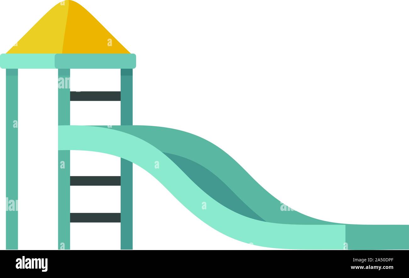 Kid slide icon. Flat illustration of kid slide vector icon for web ...