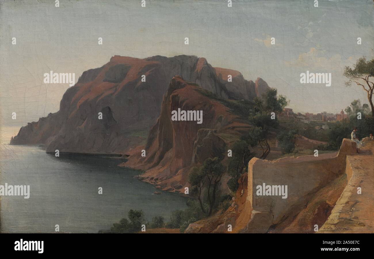 Capri, c. 1845. Located in the Mediterrean Sea, south of Rome, the ...