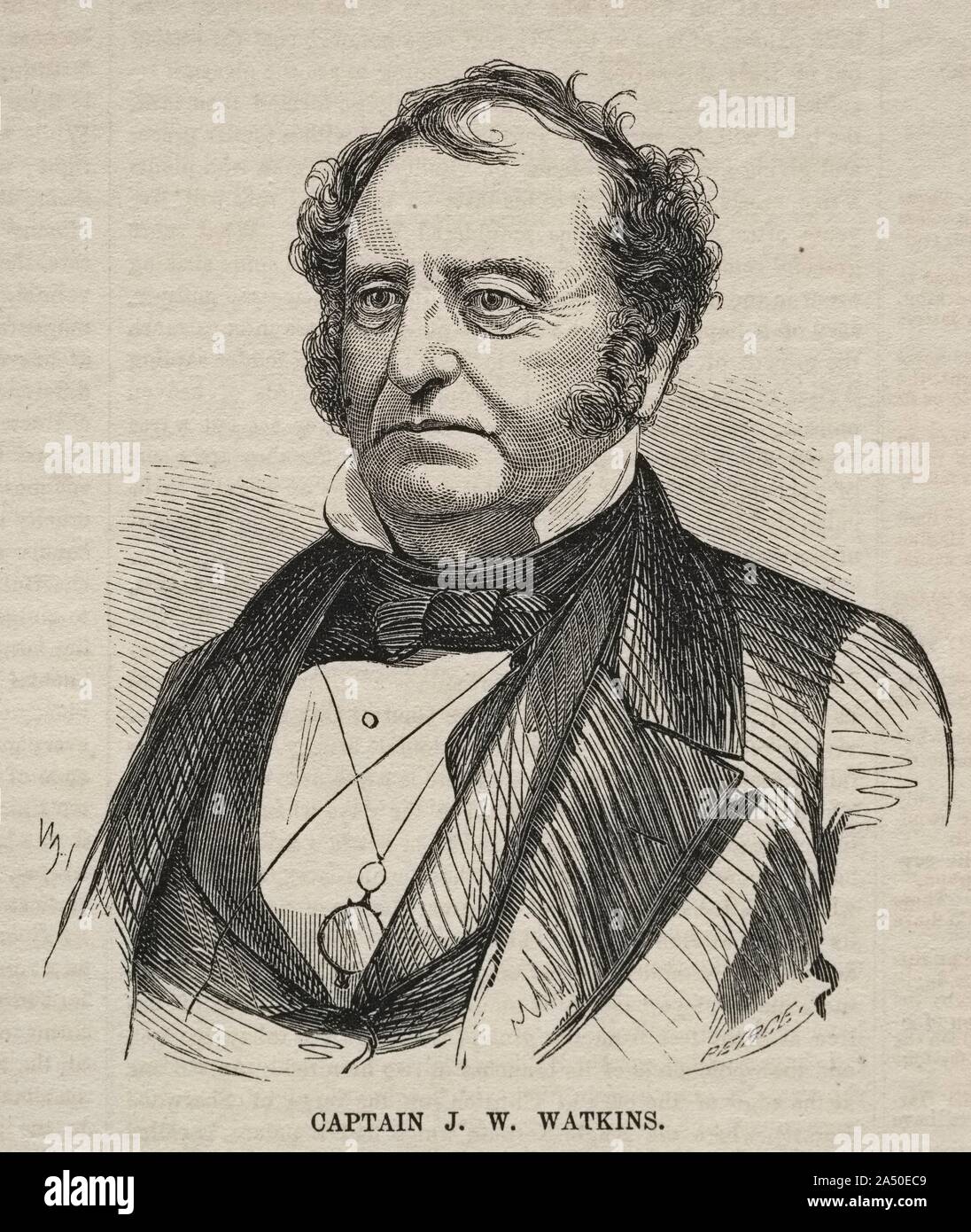 Captain J. W. Watkins, 1857 Stock Photo - Alamy