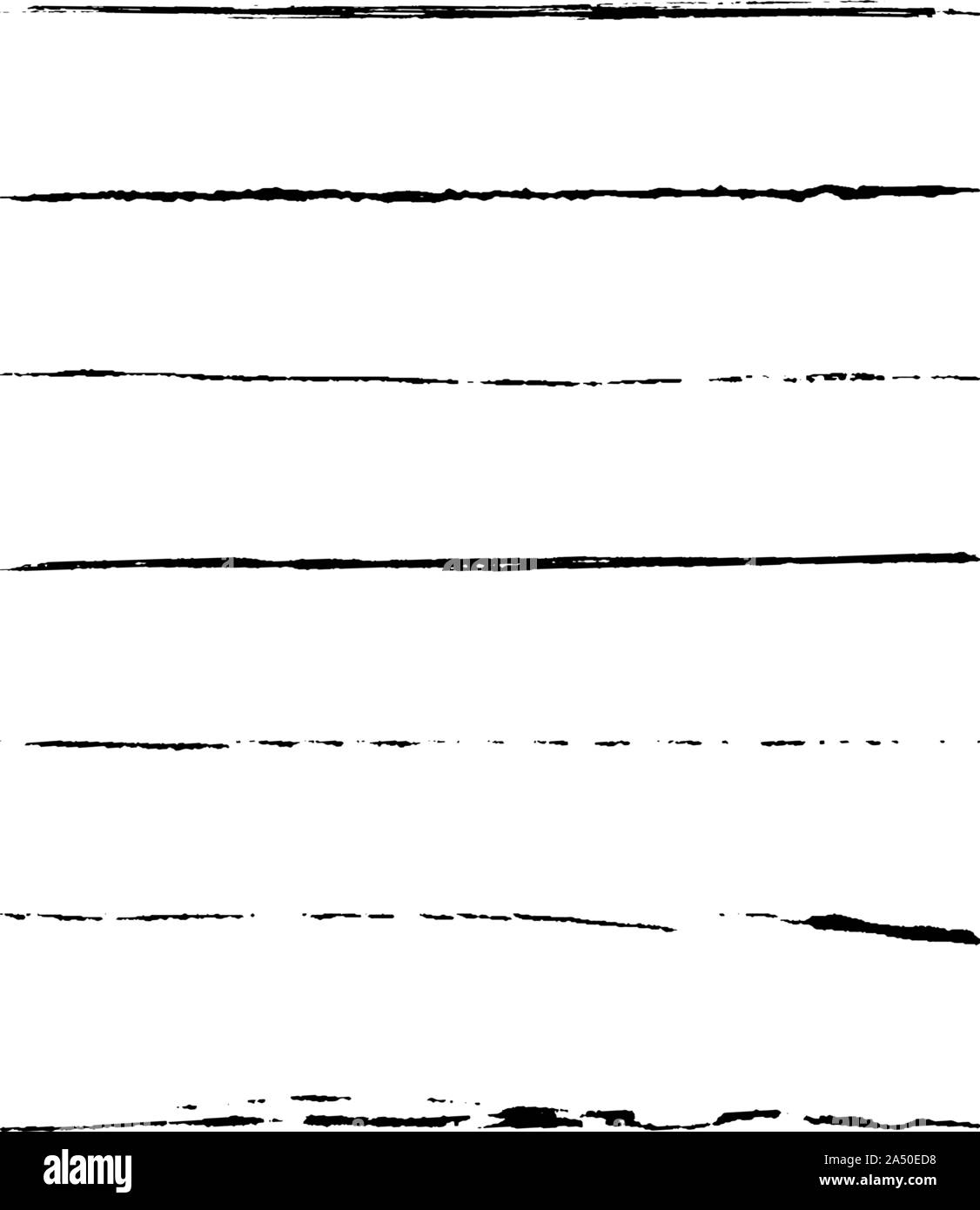 Vector illustration: set of black lines ready for use as brushes Stock ...