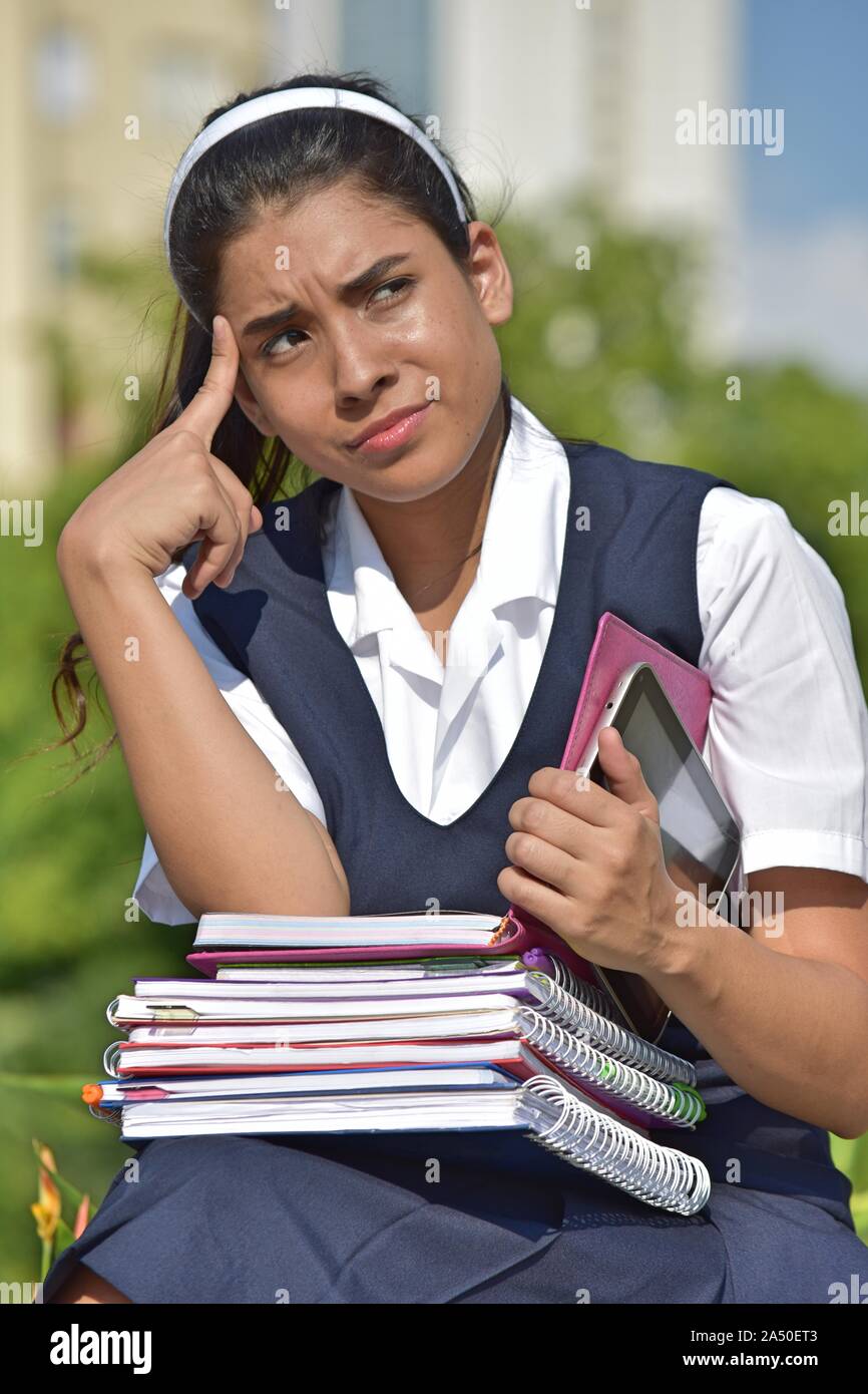 Female Student Deciding Stock Photo - Alamy