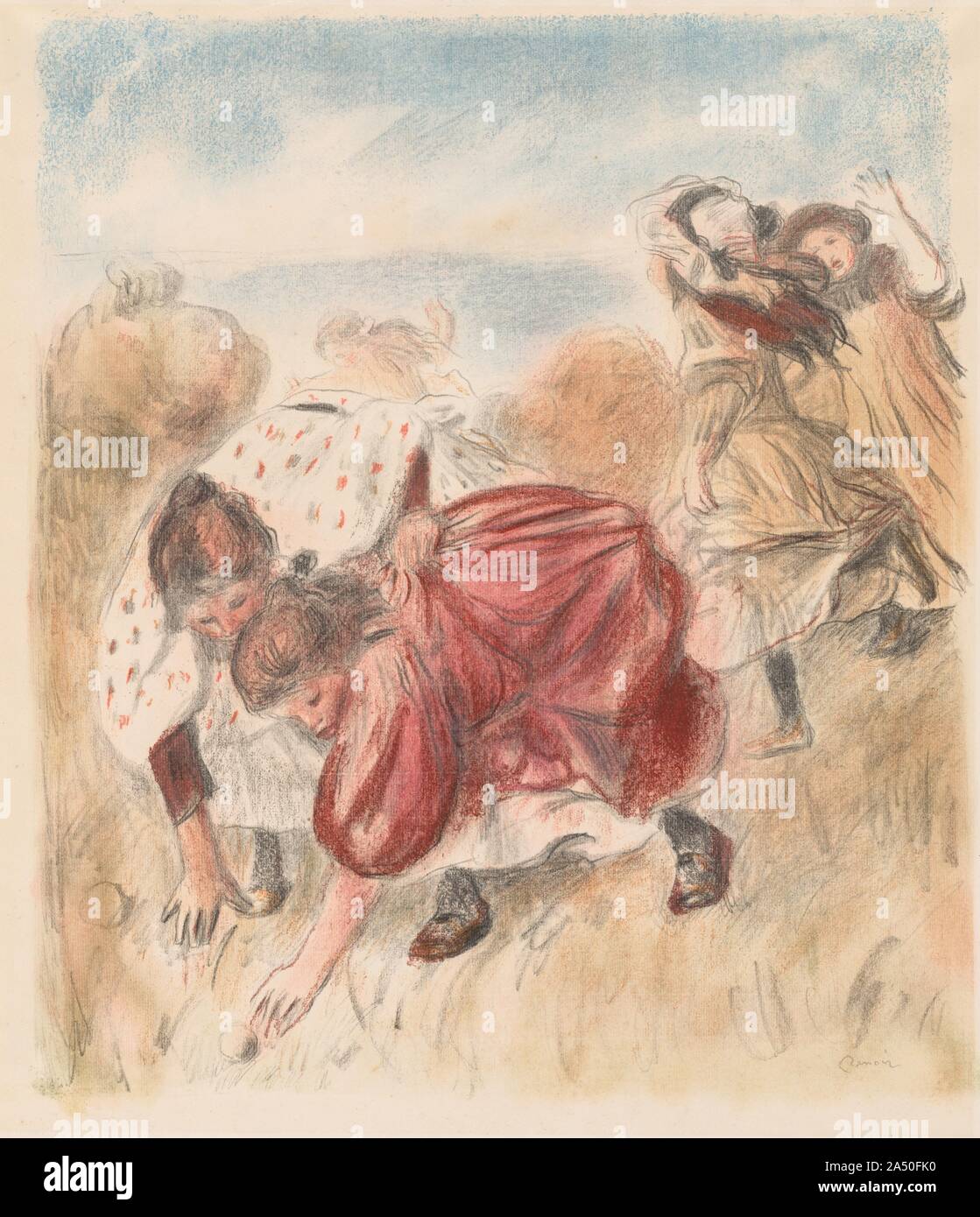 Children Playing Ball, 1900 Stock Photo - Alamy