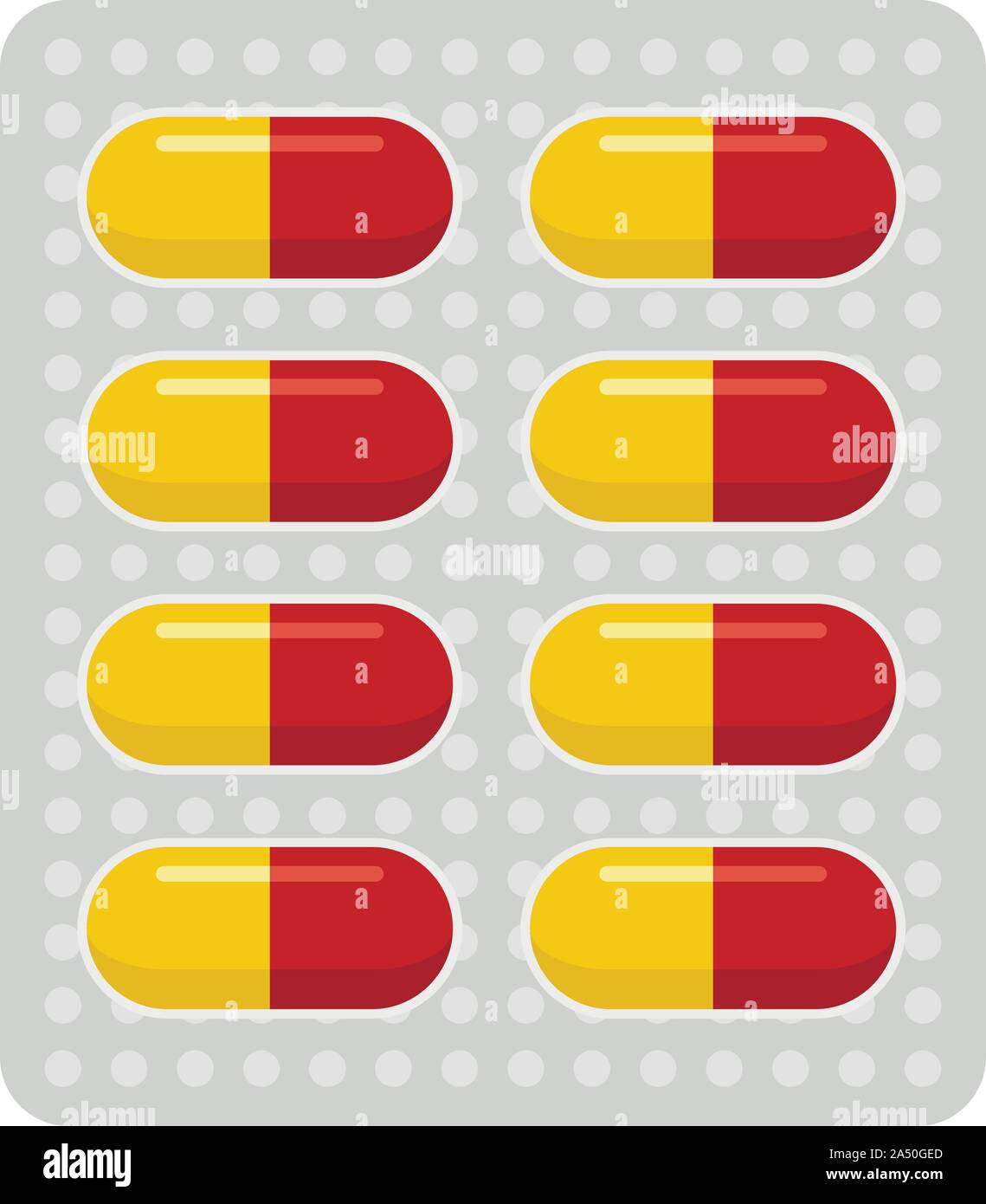 Antibiotic dose pack icon. Flat illustration of antibiotic dose pack ...