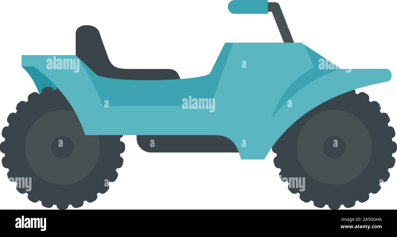 Desert quad bike icon. Flat illustration of desert quad bike vector ...