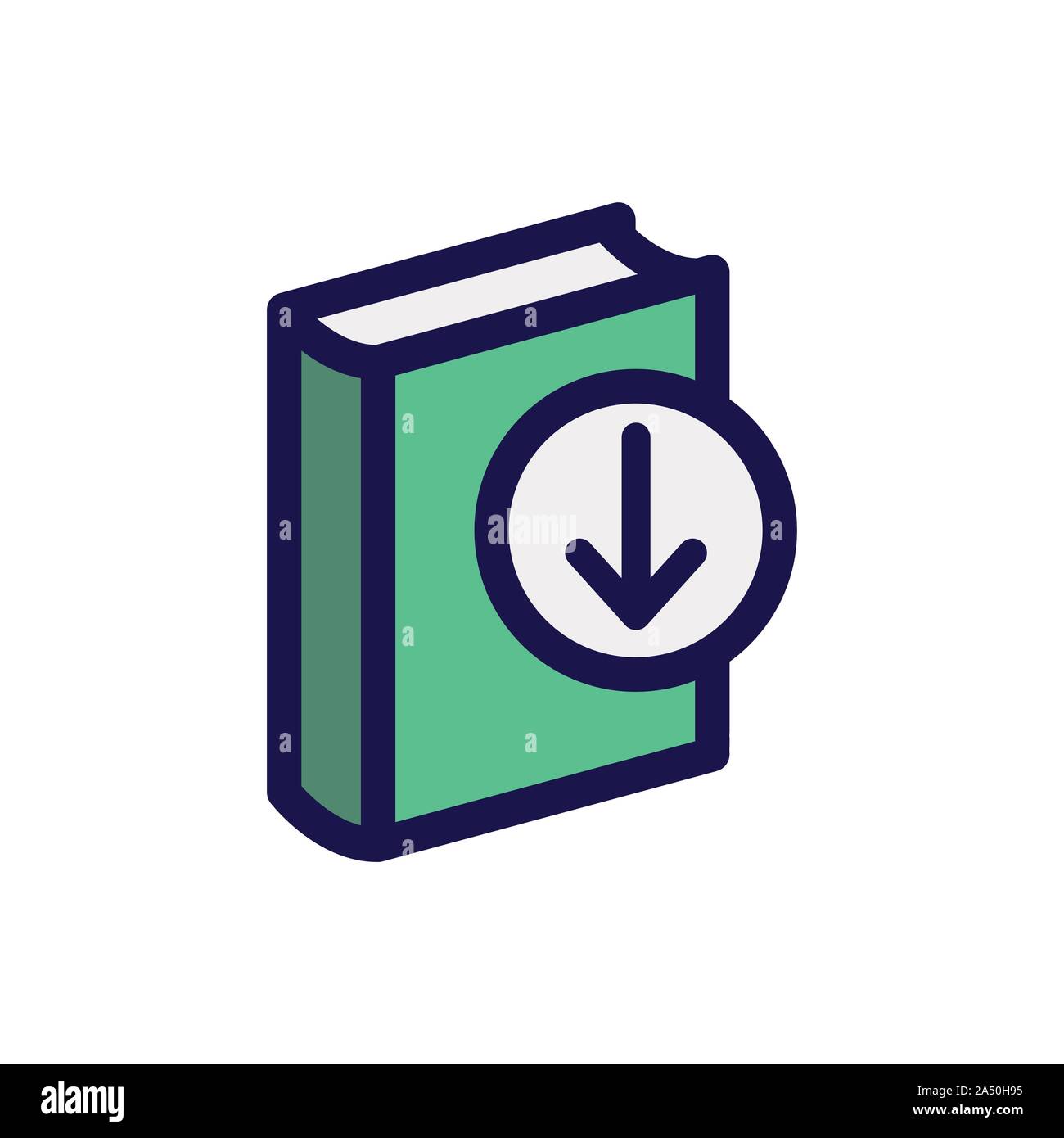 Ebook digital download icon w book and arrow Stock Vector Image & Art ...