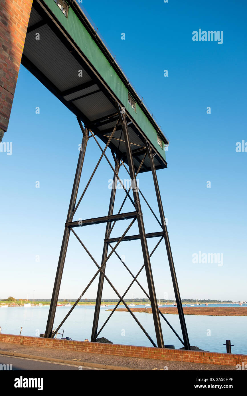 Old granary building gantry structure Stock Photo - Alamy