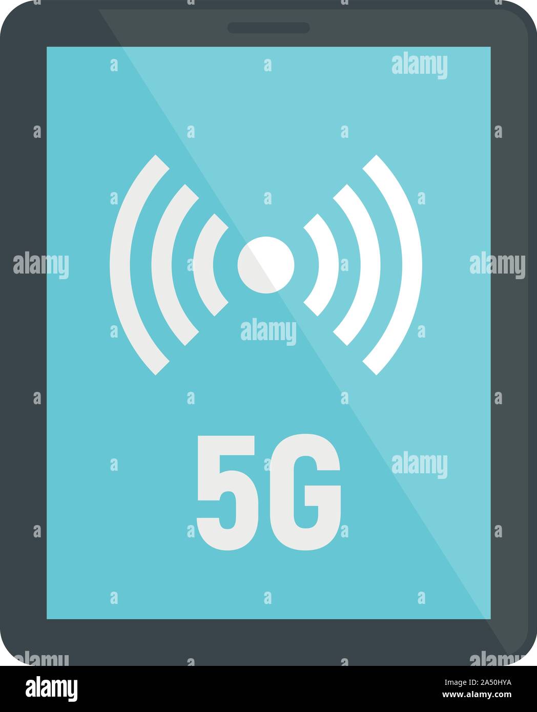 5G tablet icon. Flat illustration of 5G tablet vector icon for web ...