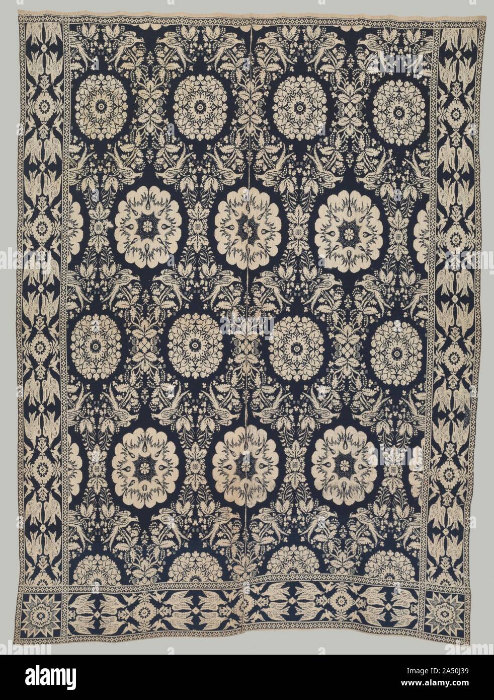 Coverlet, mid 19th century Stock Photo - Alamy
