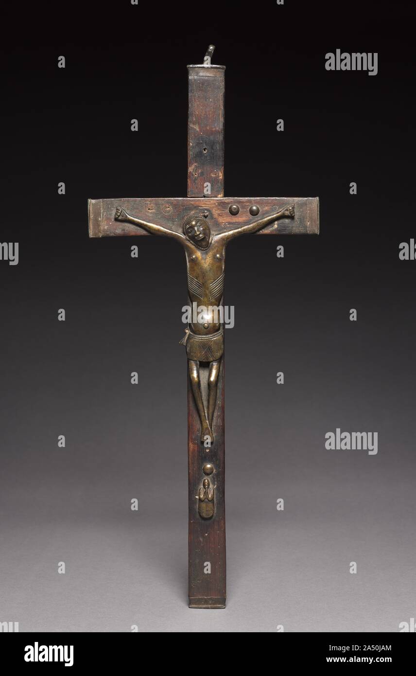 Crucifix , late 1800s-early 1900s. Consisting of a corpus cast in metal ...