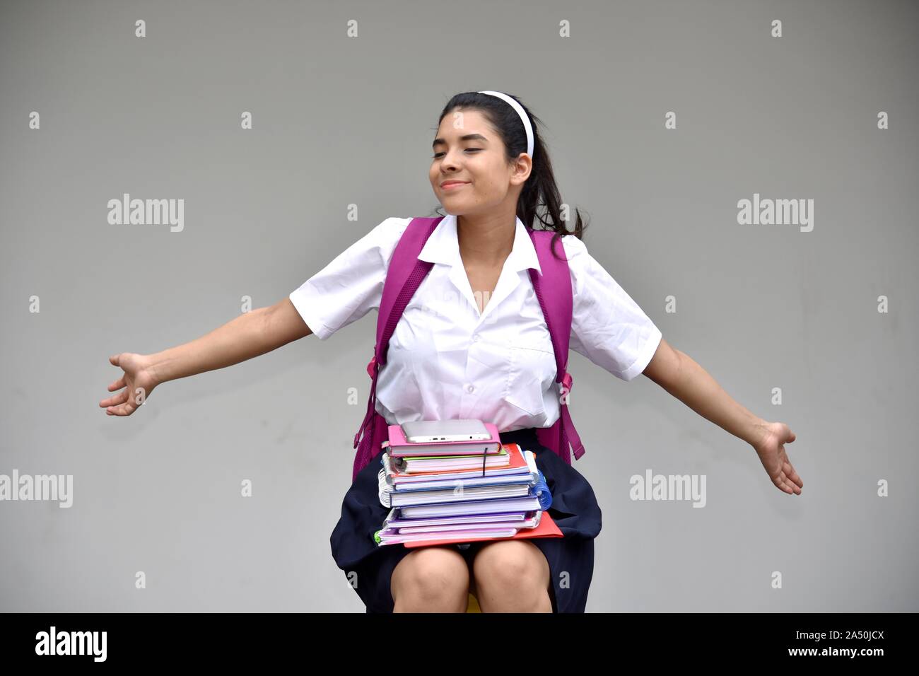Girl Student Wondering Stock Photo - Alamy