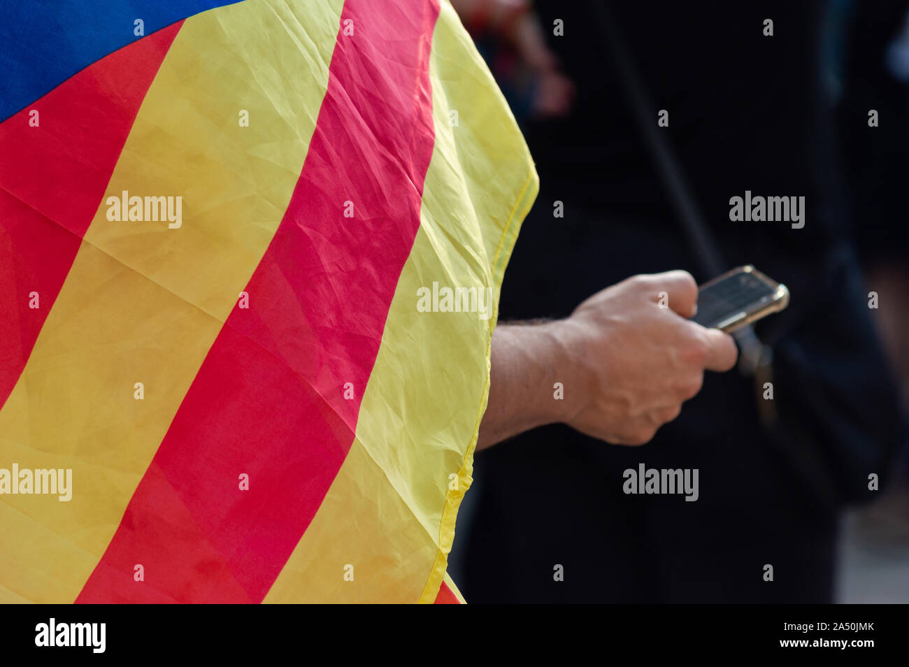 Barcelona, Catalunya,Spain,demonstration of the Catalan people against imprisoned pro ...
