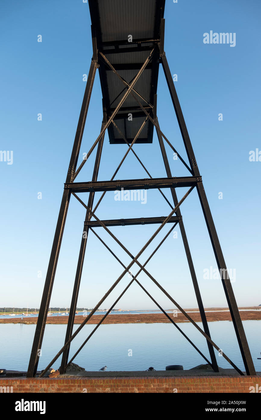 Old granary building gantry structure Stock Photo - Alamy