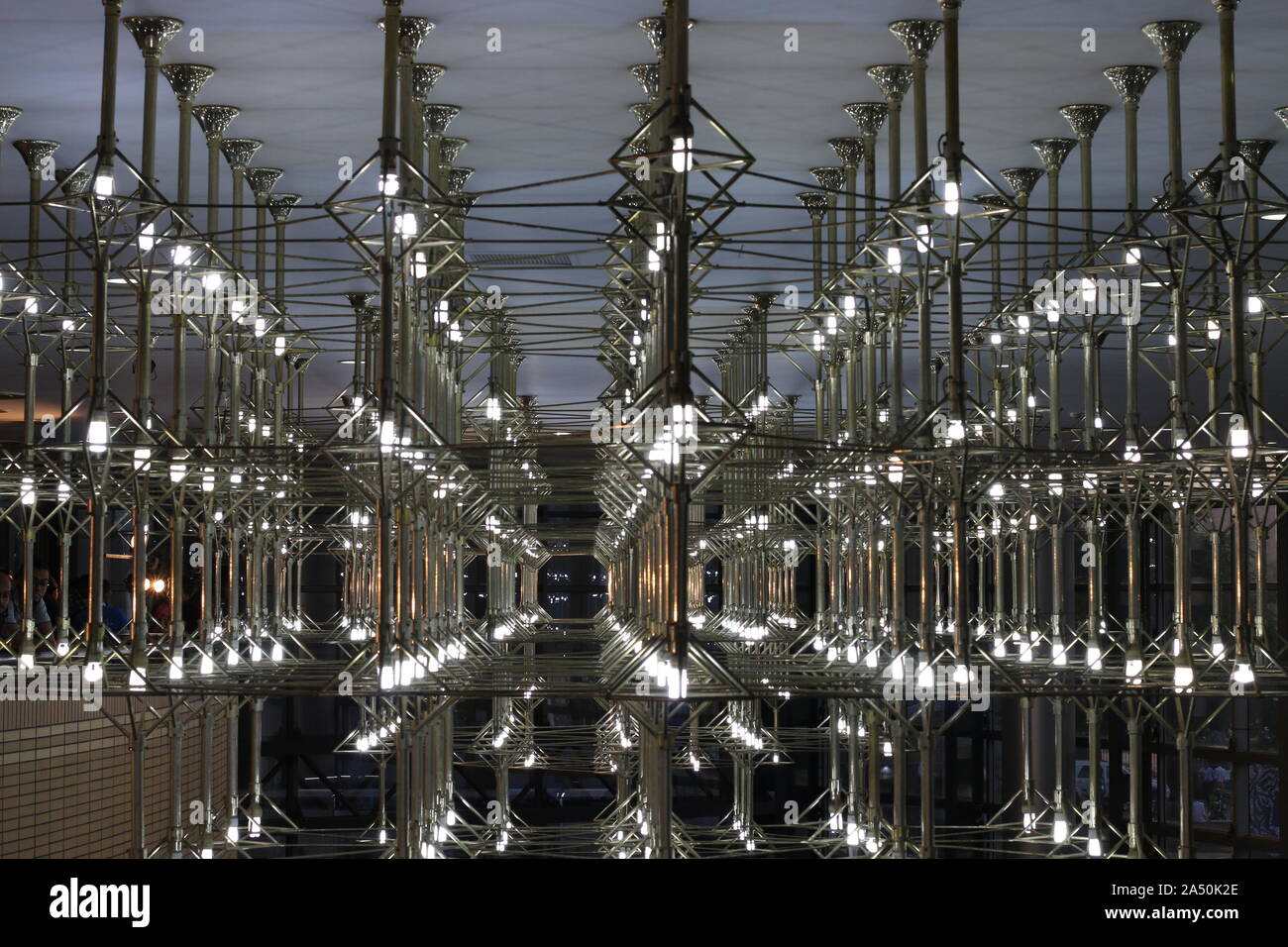 Modern chandelier lights Stock Photo - Alamy