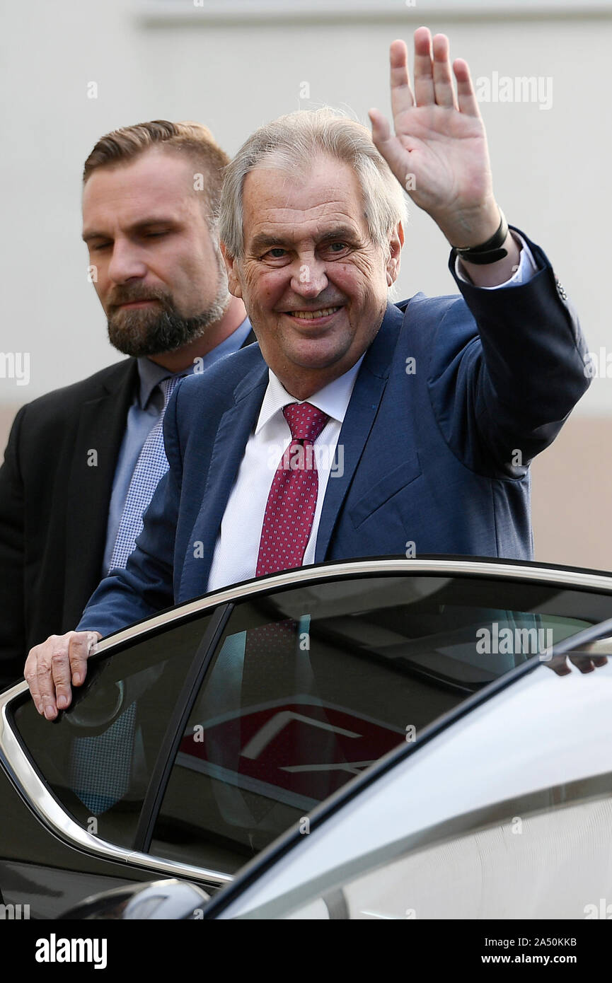 Prague, Czech Republic. 17th Oct, 2019. President Milos Zeman ...