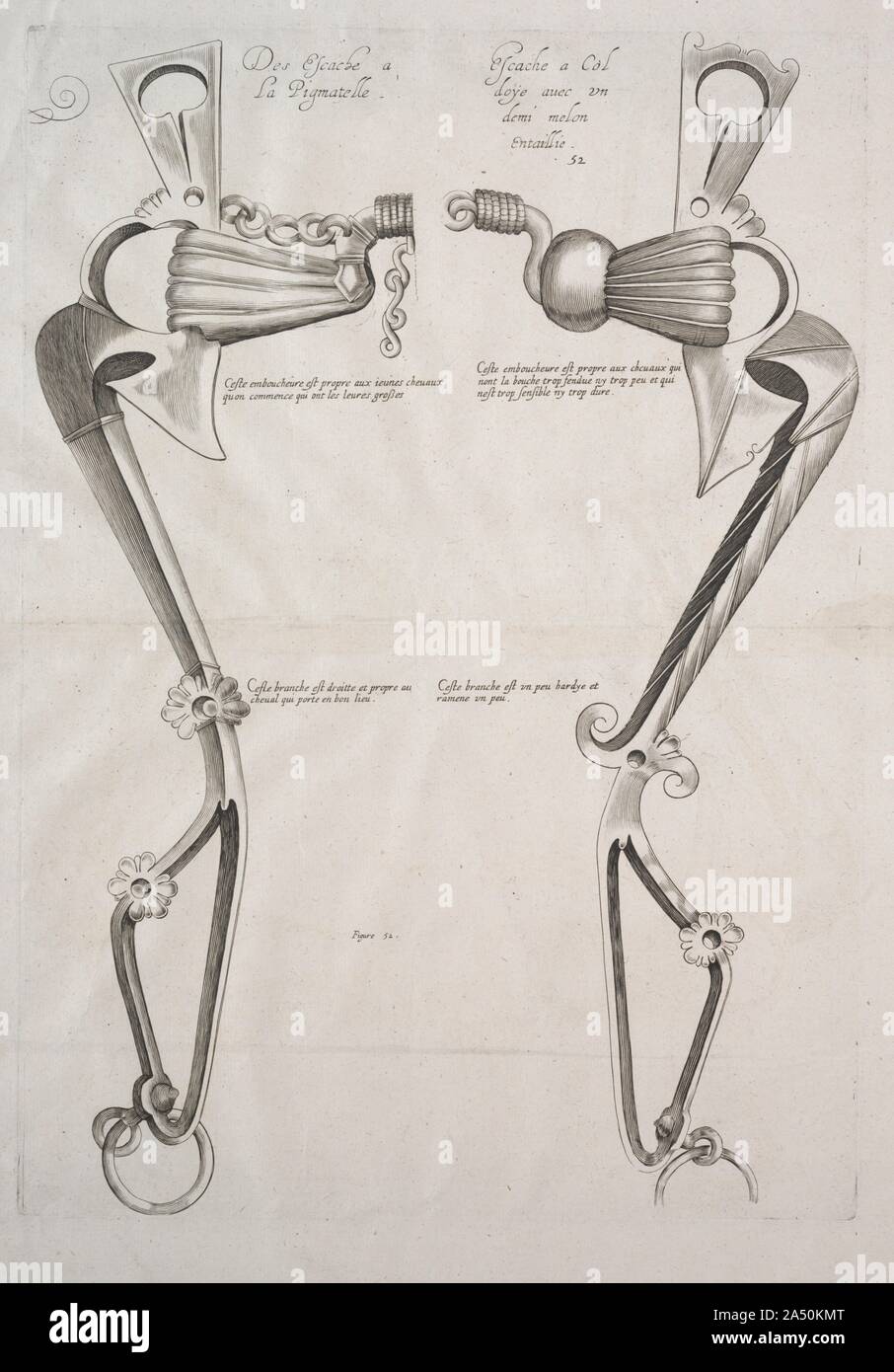 Diagram for Horse's Bit, 1700s Stock Photo - Alamy